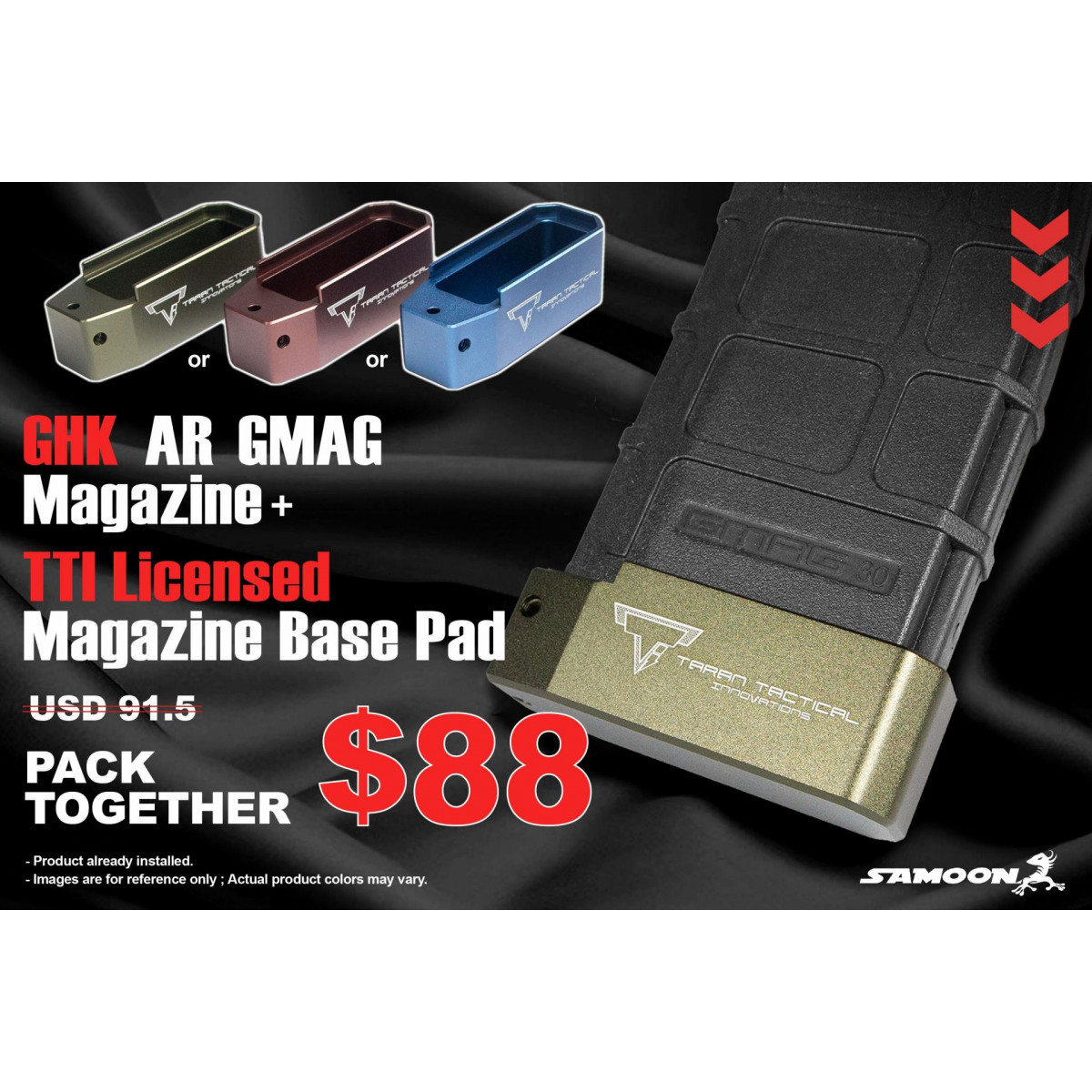 GHK AR GMAG Magazine Plus TTI Licensed Magazine Base Pad Special Pack